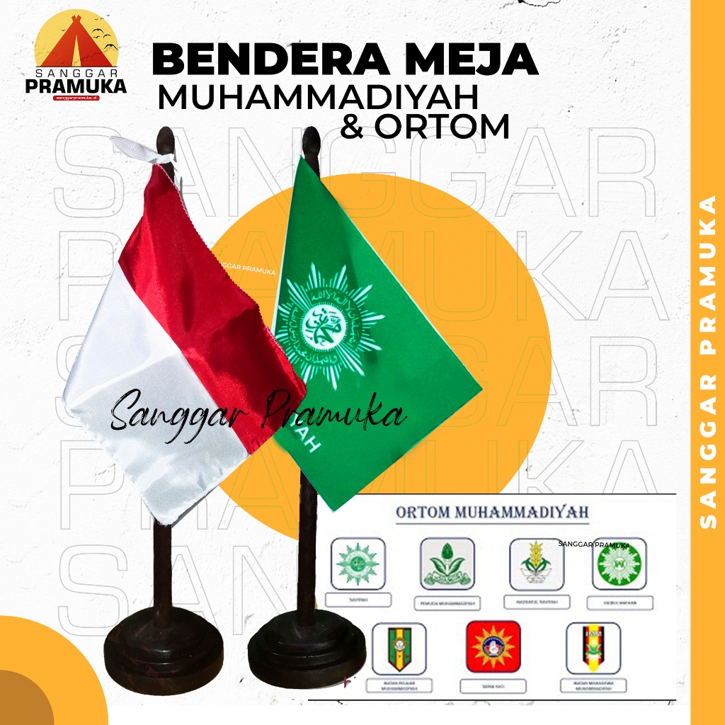 Bendera Meja Muhammadiyah / Bendera Muhammadiyah / Bendera Ortom ...