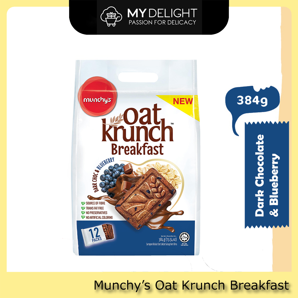 (384g) Munchy's Oat Krunch Breakfast Dark Chocolate & Blueberry ...