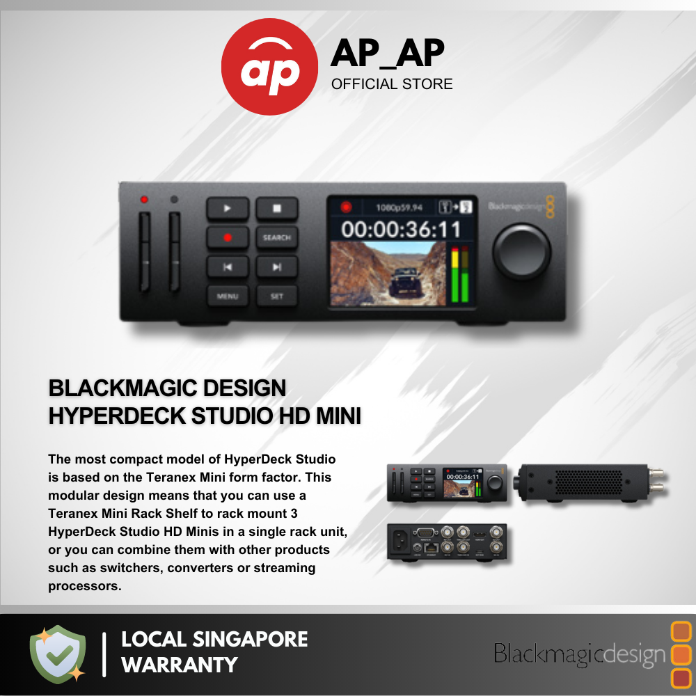 Blackmagic Design HyperDeck Studio HD Mini | Blackmagic Singapore Warranty | Lazada Singapore