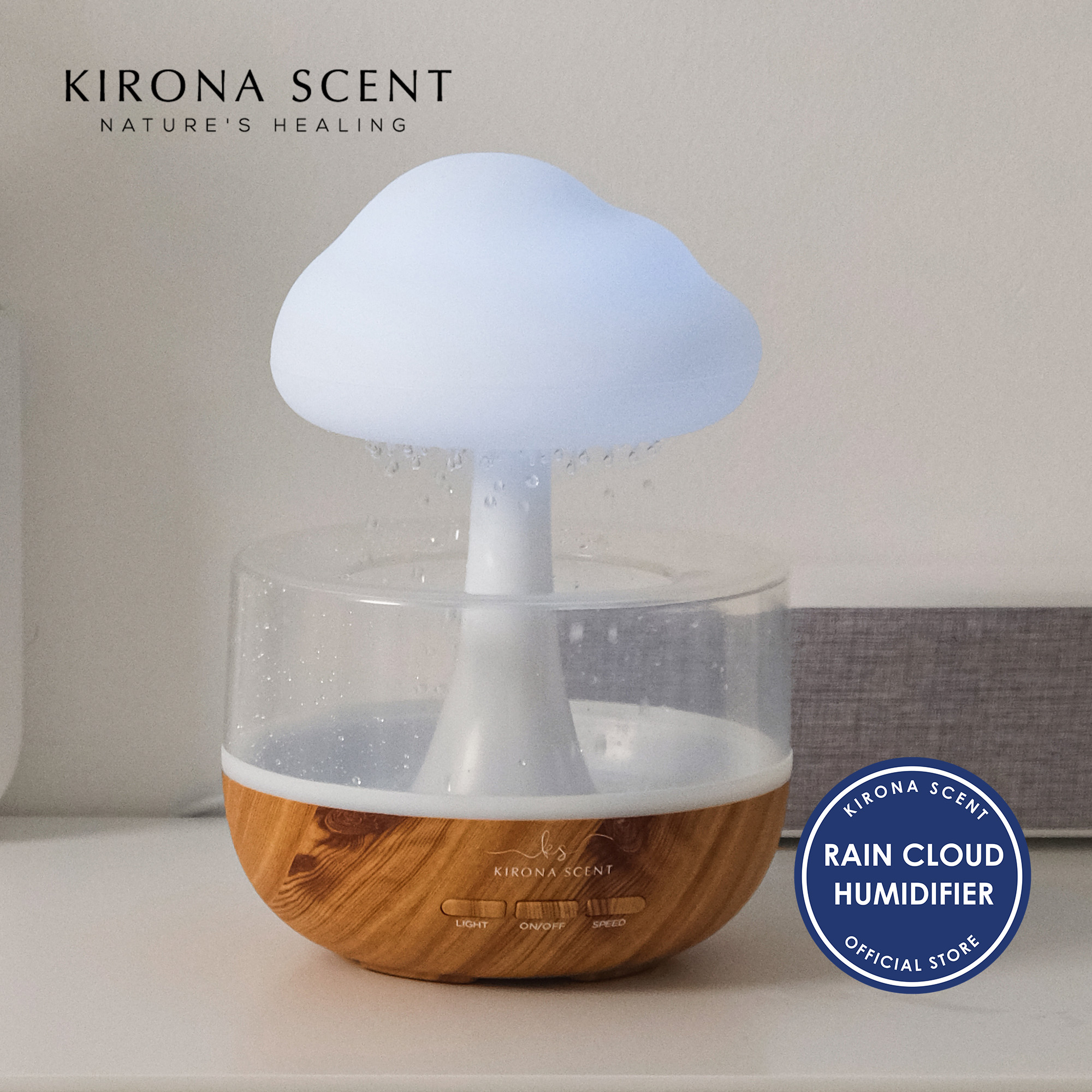 [KIRONA SCENT] Rain Cloud Wireless Humidifier | Soothing raindrop ...