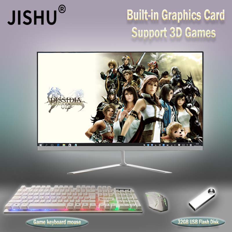 JISHU All in one computer 22 Gaming Computer Set PC Full Set PC HD ...