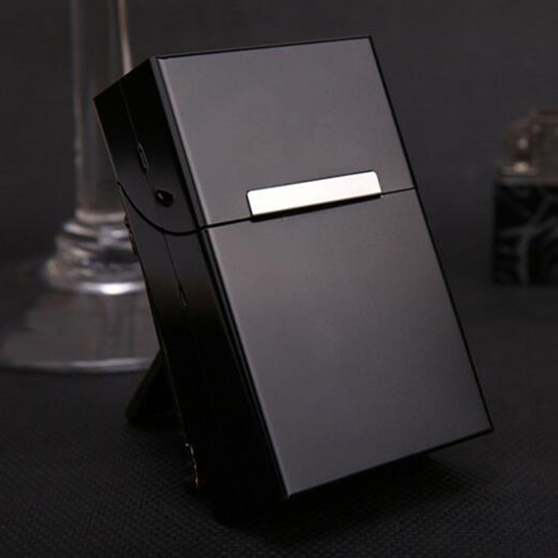 Magnetic Cigarettes Aluminum Cigarette Case Cigar Tobacco Holder Pocket ...