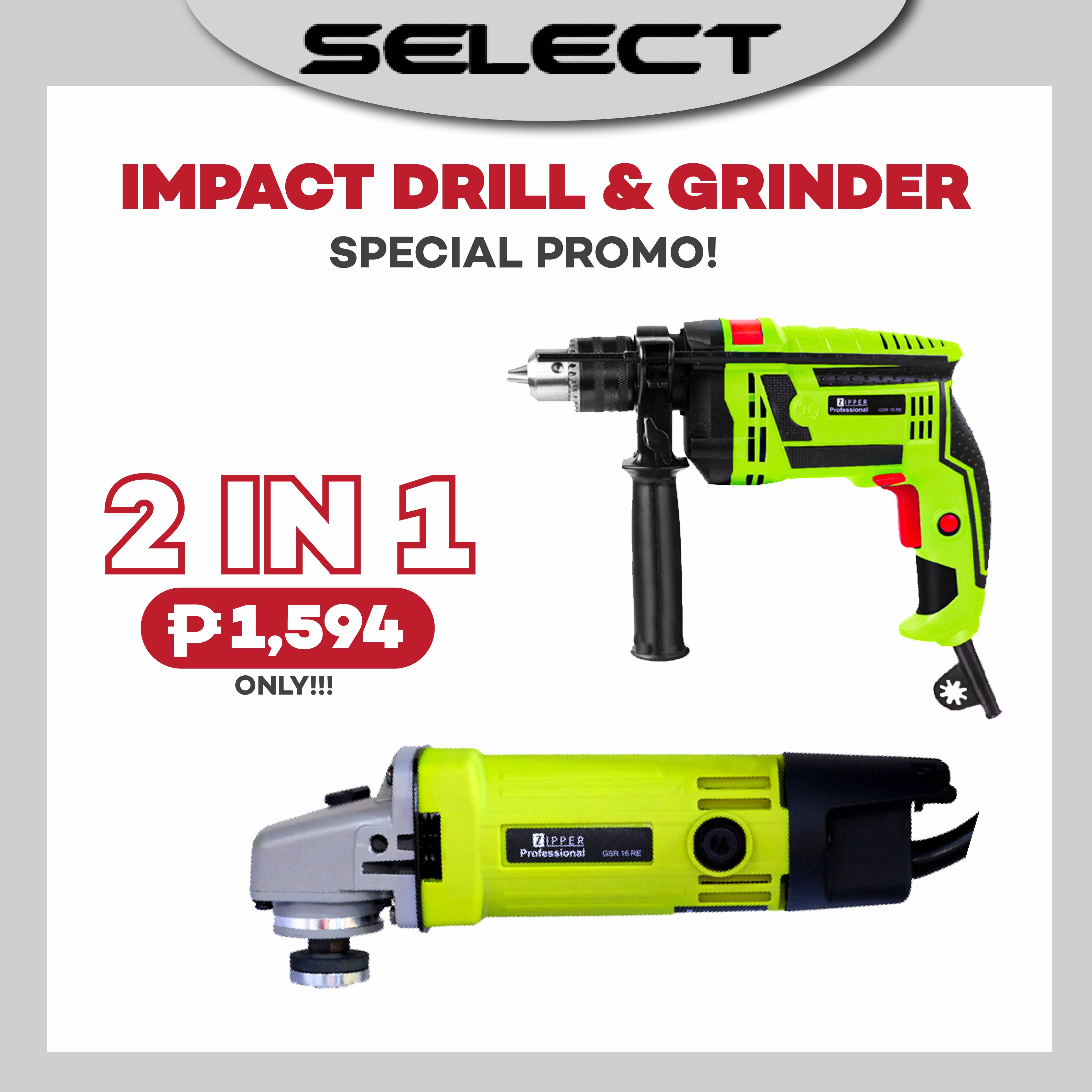 OSHIMA NEW Combo Set New Zipper Impact Hammer Drill Dual-Purpose Multi ...