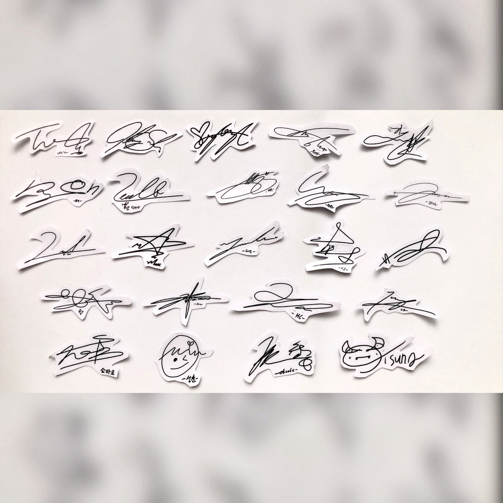 [kstuffind] NCT SIGNATURE STICKER TRANSPARENT TTD STIKER TANDA TANGAN ...