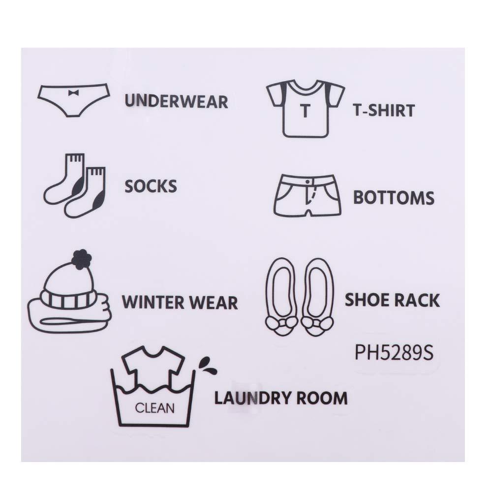 PVC Stickable Clothes Classification Fresco Art Living Room Wall ...