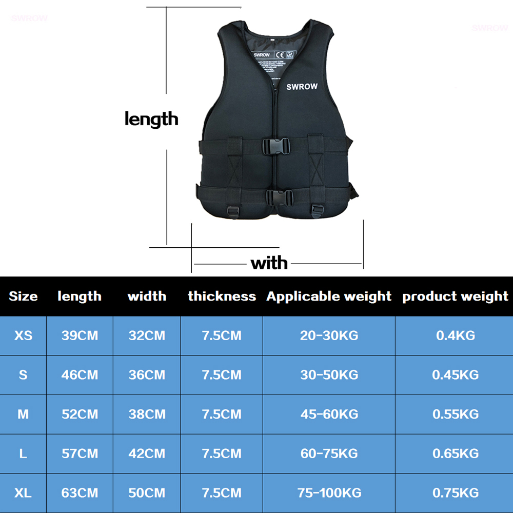 【Salt & Story】New Life Jacket Neoprene Safety Life Vest Water Sports ...