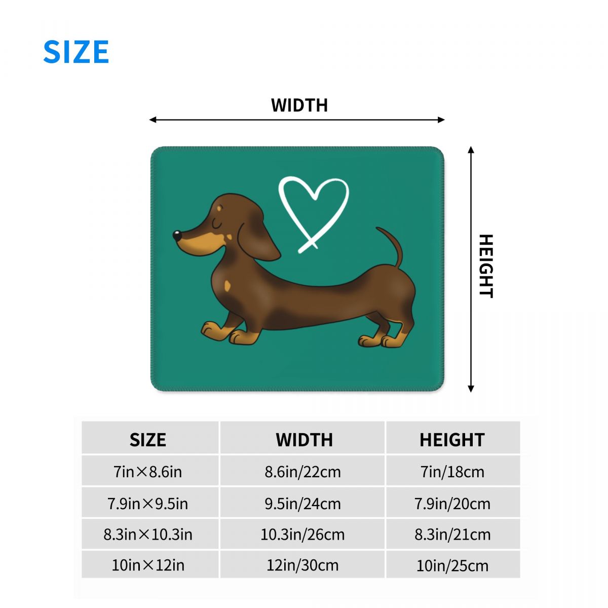 【New Arrivals】Dachshund Love Gaming Mouse Pad Non-Slip Rubber Base ...