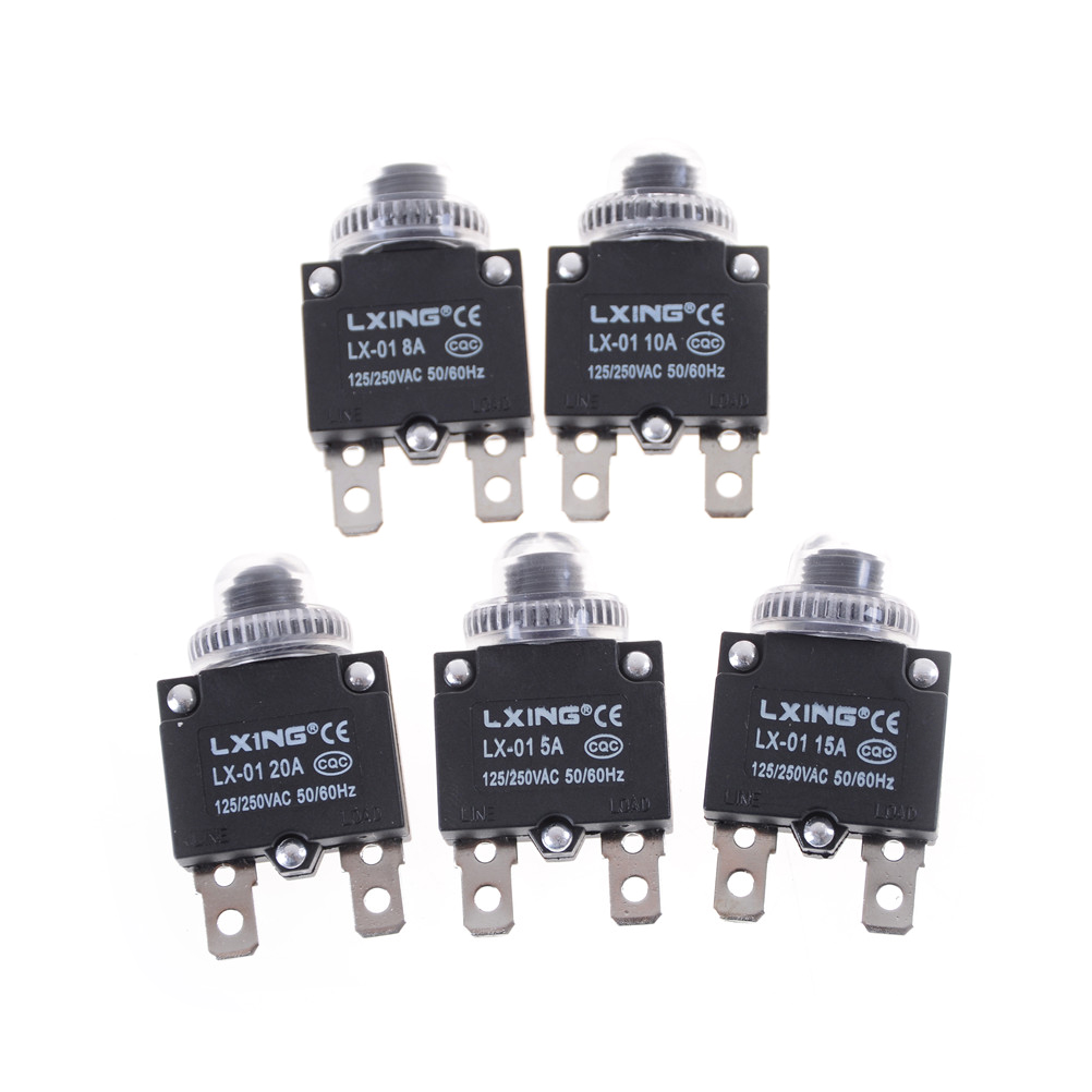 【TopazTrove】1Set Top Quality 5A, ,8A,10A,15A,20A Overload Switch ...