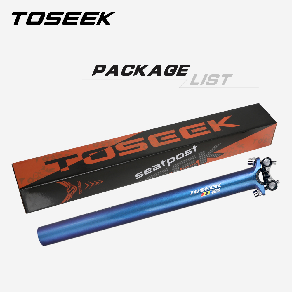 TOSEEK COD คาร์บอนจักรยาน Seatpost อะไหล่จักรยานขี่จักรยาน Dazzle สีฟ้า ...