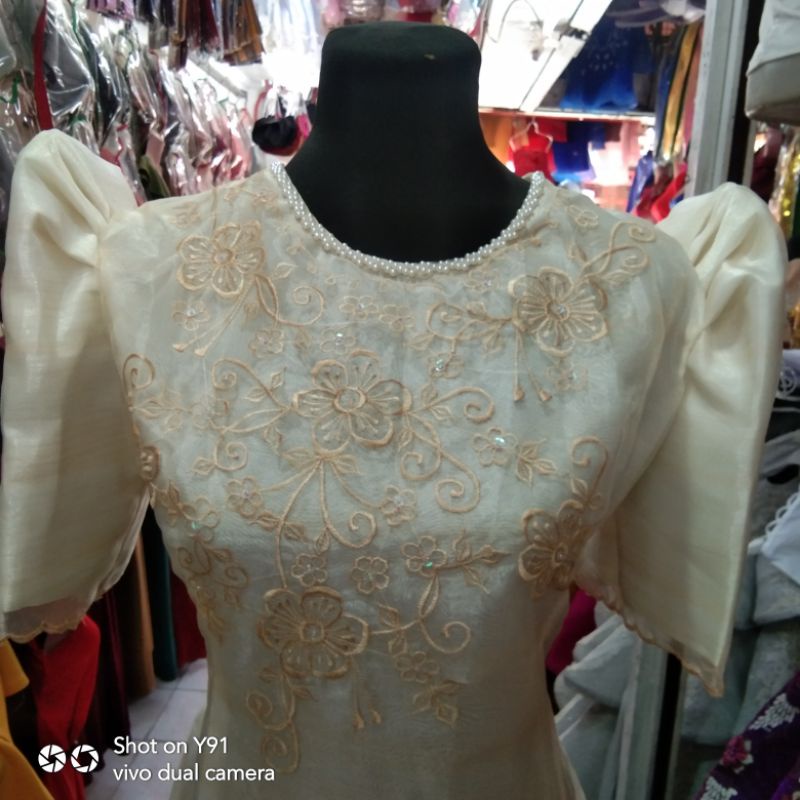 filipiniana gown Filipiniana Dress with Maria Clara sleeves | Lazada PH