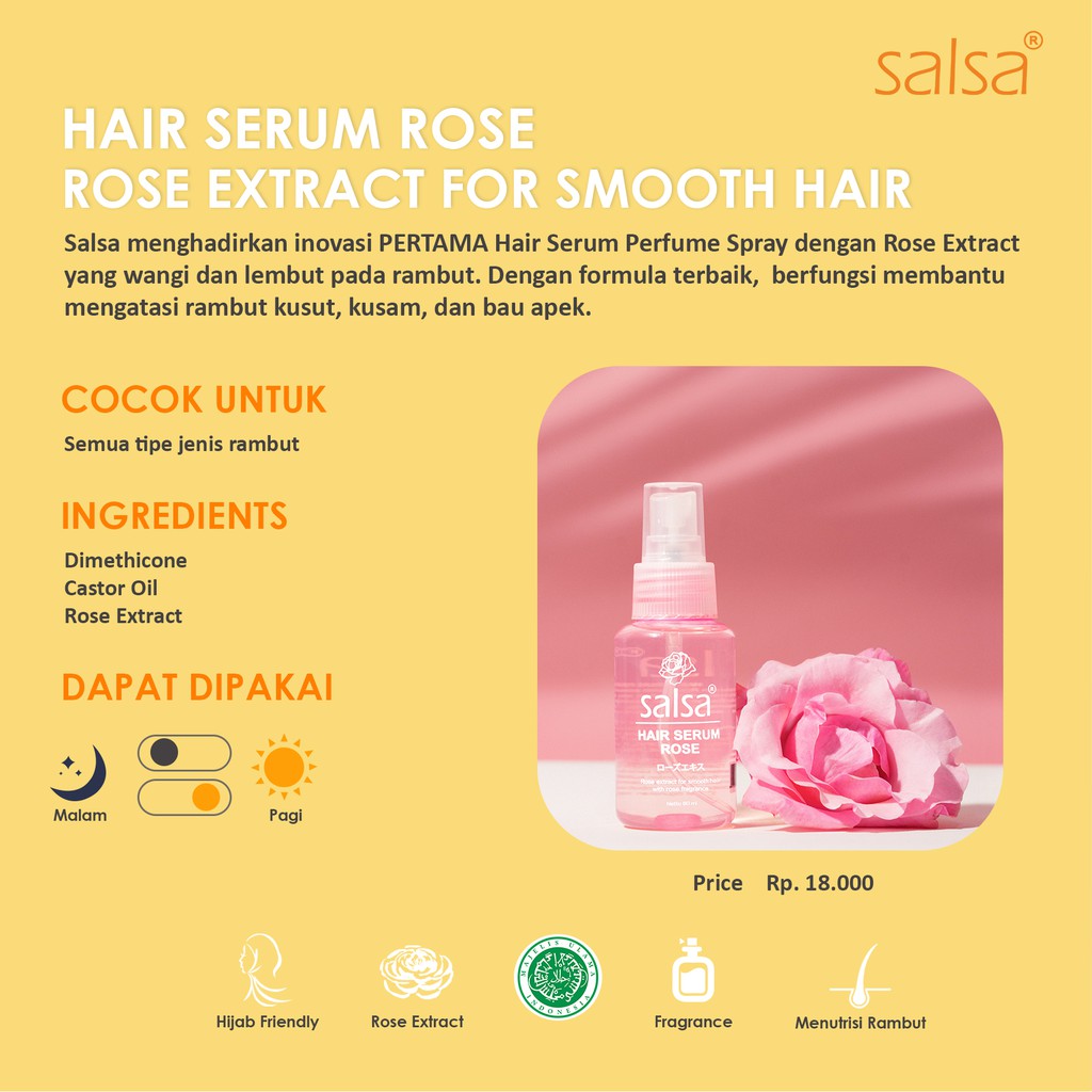 Salsa Hair Serum Perfume Spray Pertama di Indonesia Dengan 3 Varian ...