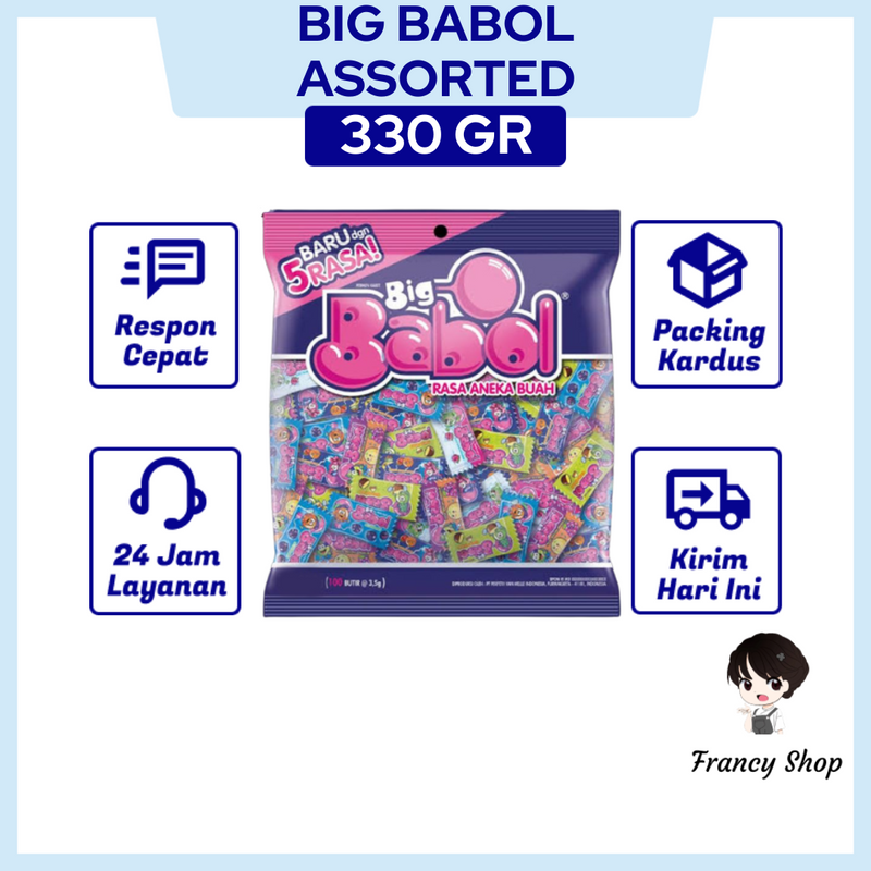 Permen Karet Big Babol Assorted Rasa Aneka Buah 1 Pack 330 gr | Lazada Indonesia