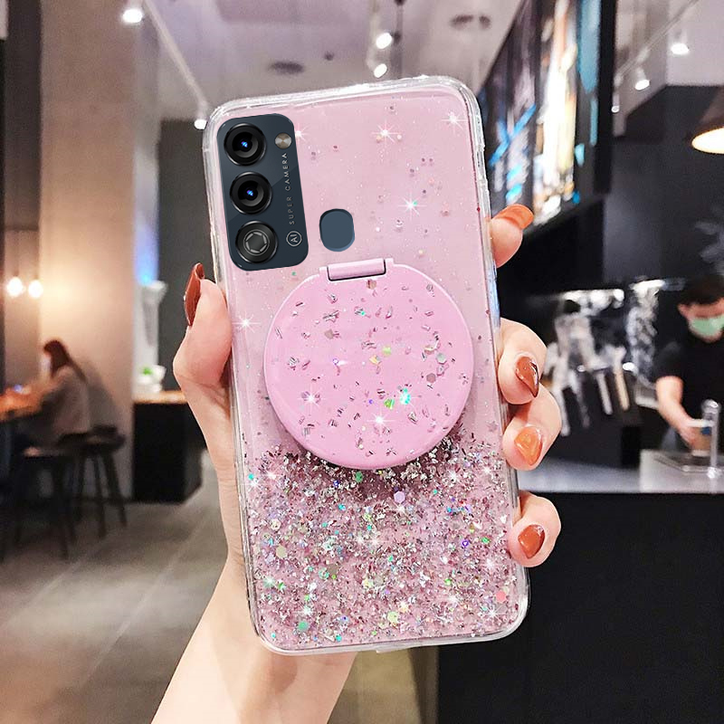 For itel Vision 3 Phone case Sparkling Star Moon Soft Silicone ...