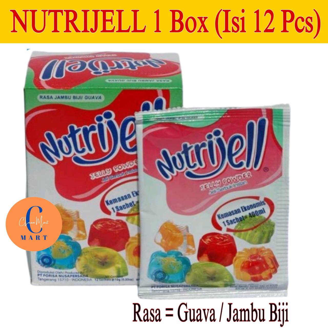 Nutrijel Jelly Instant 10gr Rasa Guava Jambu Biji Kemasan Ekonomis 1 ...