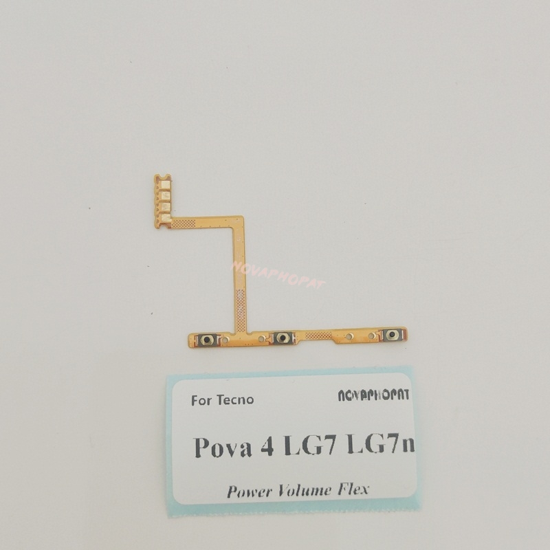 Novaphopat For Tecno Pova 4 LG7 LG7n Power On Off Volume Up Down Ribbon ...