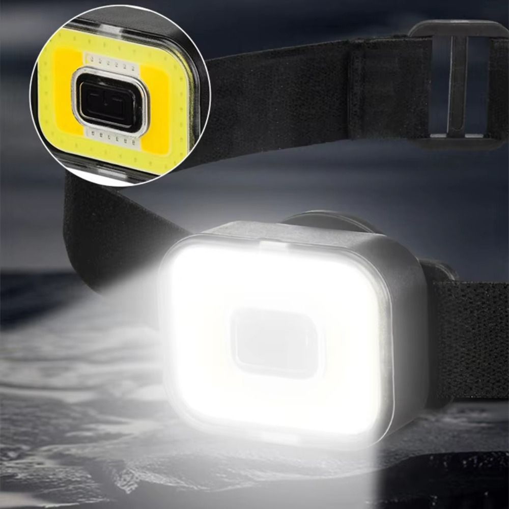 Mini Headlamp Red Blue Light COB Headlamp Super Bright Adjustable ...