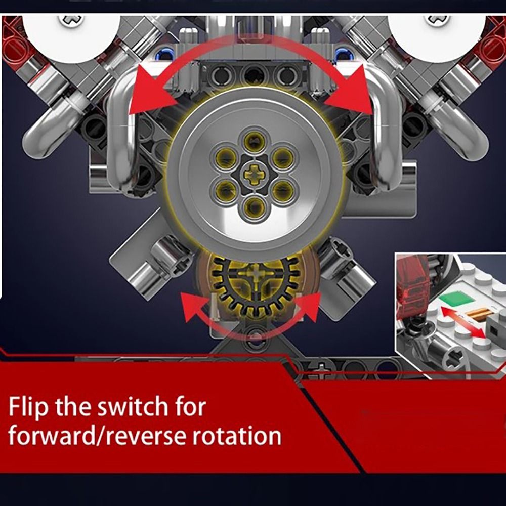 Scale Model Kit Motorized Simulation V8 Engine Building Block ...