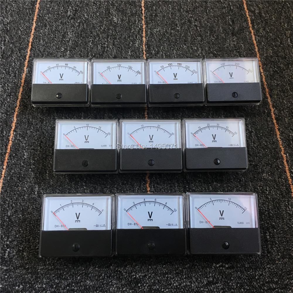 Dh670 Analog Volt Voltage Panel Meter Voltmeter Mechanical Pointer ...