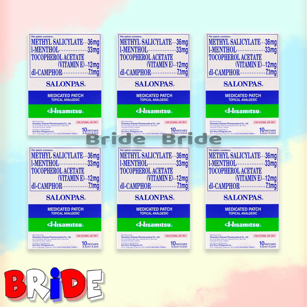 ( SET OF 6 Box ) SALONPAS Medicated Patch (10 Patches) | Lazada PH