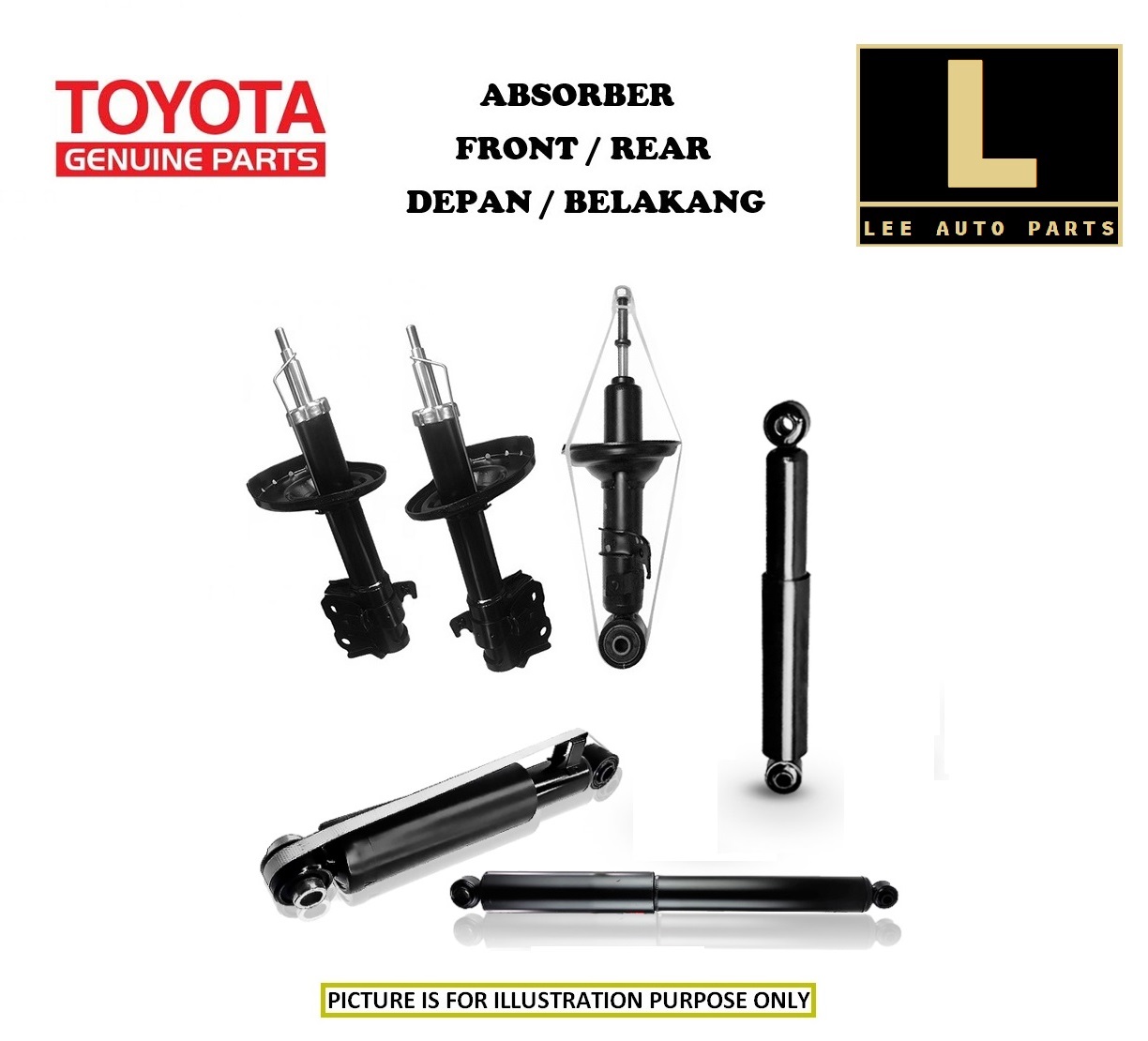 ORIGINAL TOYOTA ABSORBER VIOS NCP42 NCP93 NCP150 NSP151 YARIS NCP91 ...