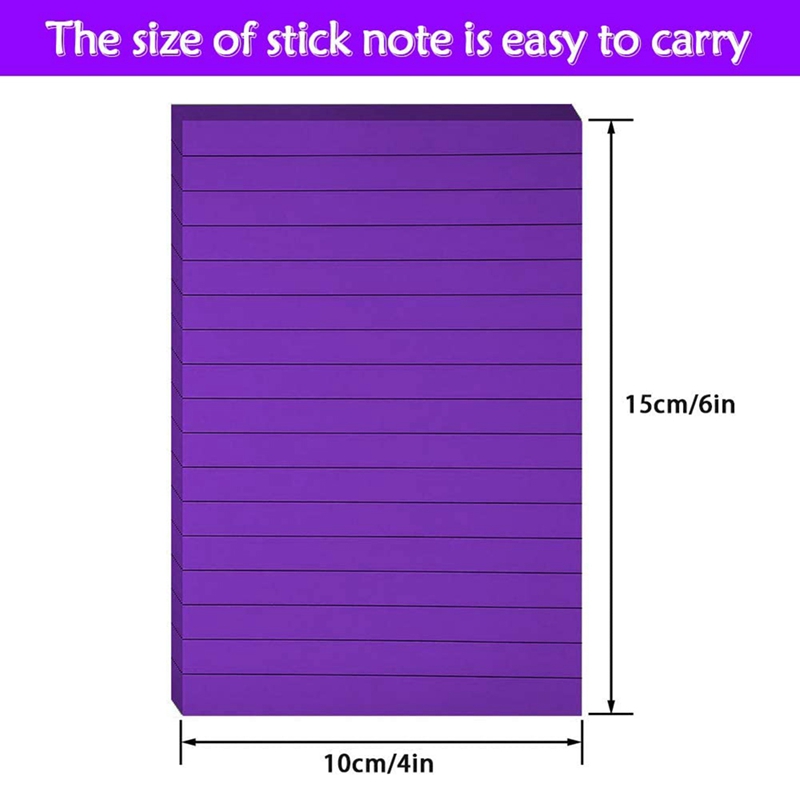 Sticky Notes,6 Pack 300 Sheets Lined Sticky Notes Set, Sticky Notes Pad ...