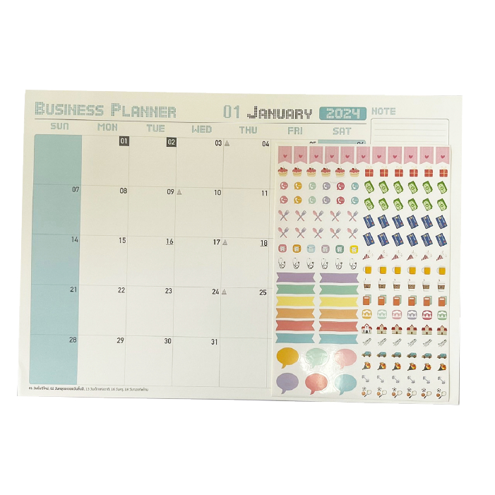 Somjai Selected Table Planner 2024 Workspace Caribbean Blue - Somjai ...