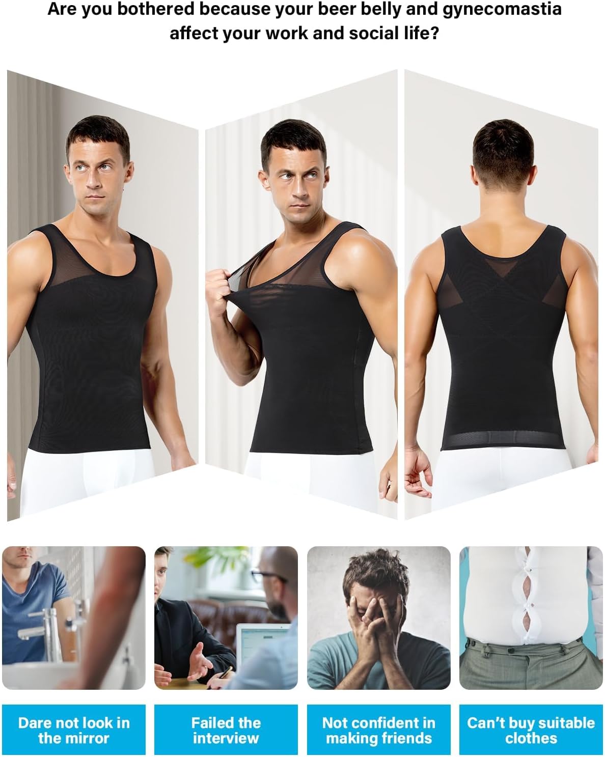 Casey Kevin Men S Compression Tank Top Mesh Muscle Vest For Men ...