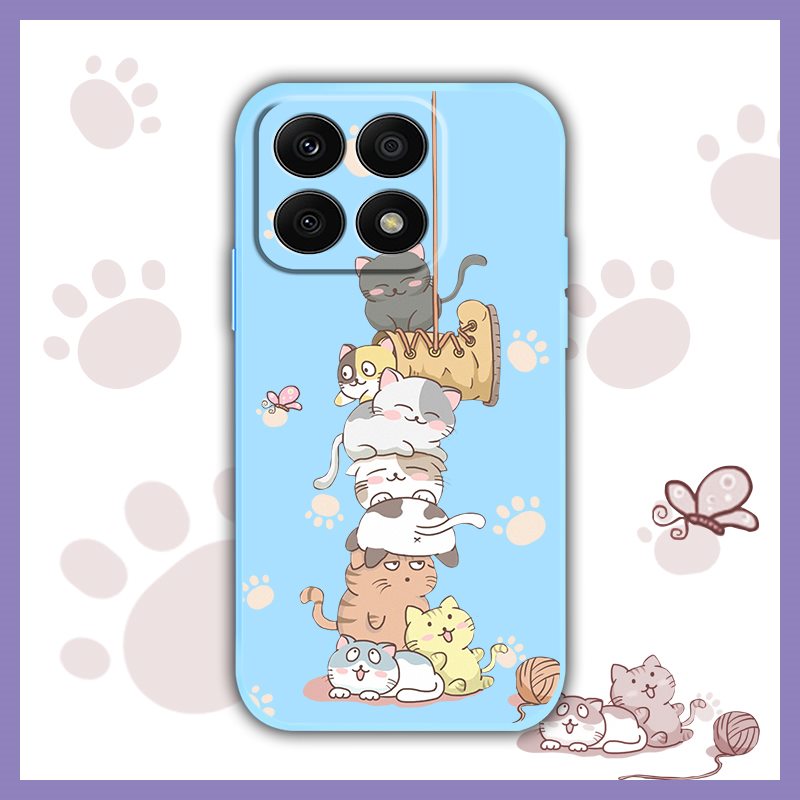Skin feel silicone Anti-fall Phone Case For Honor X8a Lens bump ...