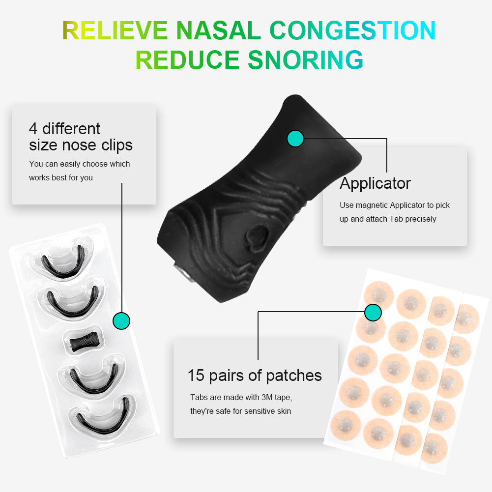15 Days/Box Nasal Breathing Dilators Starter Kit Magnetic Nose Strips ...