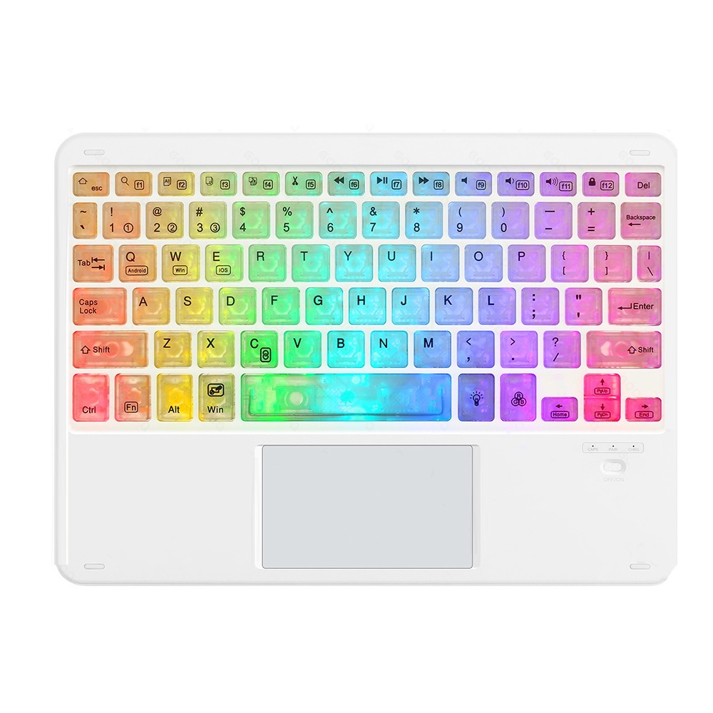 Mini Keypad RGB Light Bluetooth Keyboard Backlit Rechargeable Wireless ...