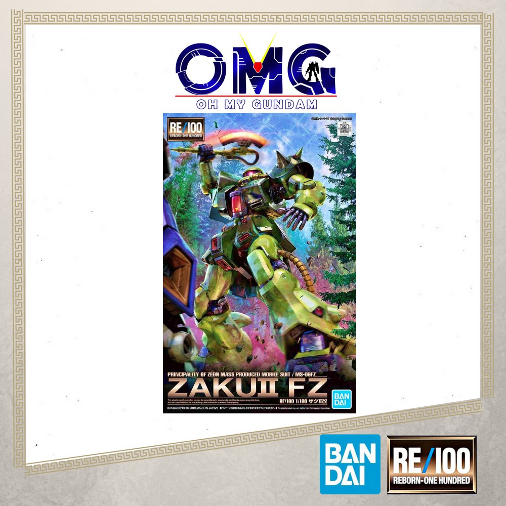 Bandai RE MS-06FZ Zaku II Kai MS06FZ FZ Zaku 2 OMG Gundam 57791 1/100 1 ...