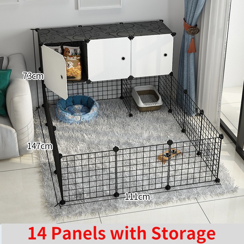 DIY dog/Cat/Rabbit/Guinea Pig Modular Cage Playpen / pvc metal grids ...