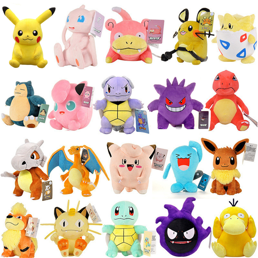 Pokemon Stuffed Plush Toys 20/25CM Kawaii Pikachu Jenny Turtle Anime ...