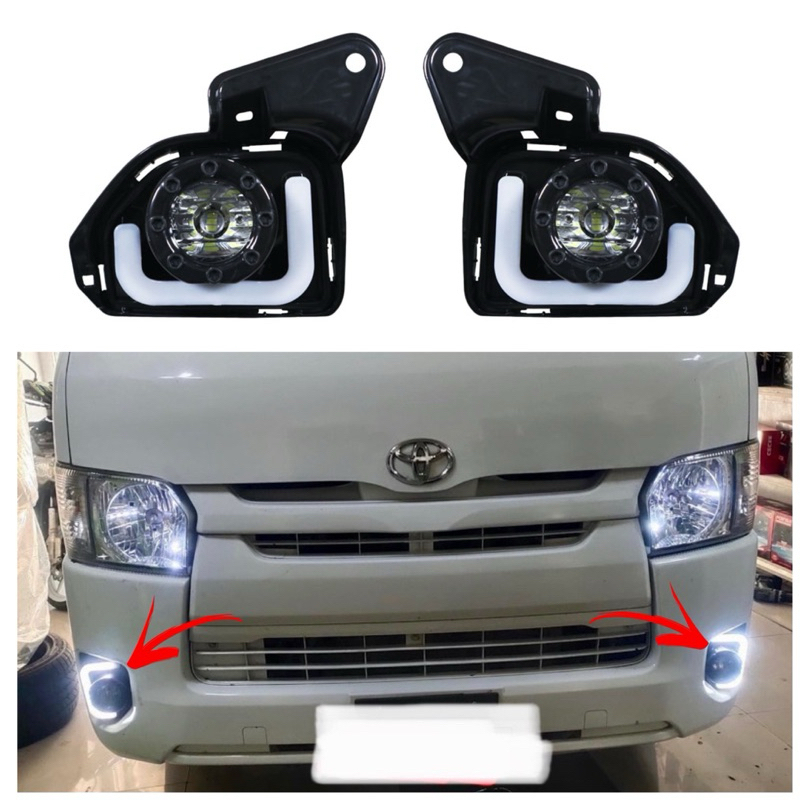 Toyota Hiace Decontent Cargo 2020 - 2024 Fog Lamp with DRL | Lazada PH