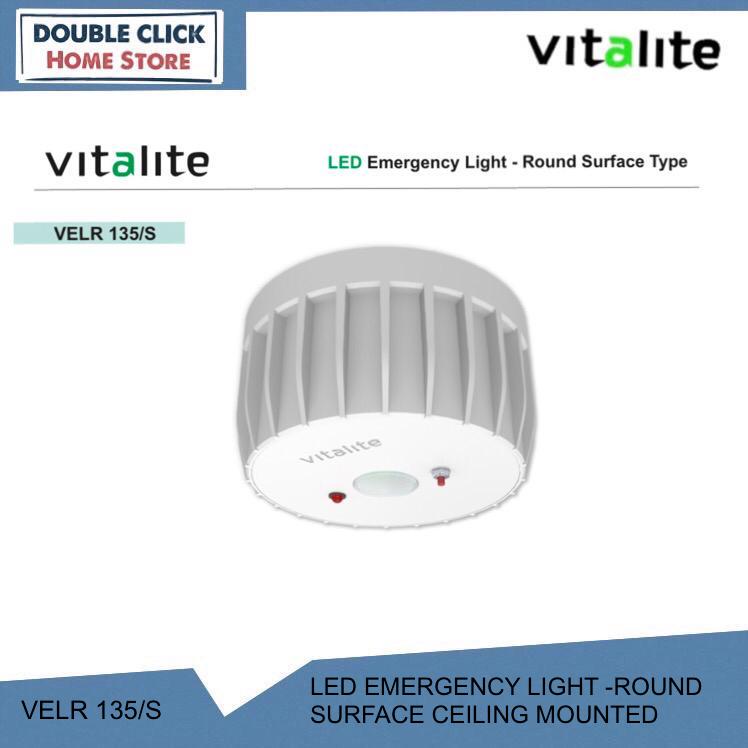 Vitalite VELR 135/S LED Emergency Light - Round Surface Type With Sirim ...