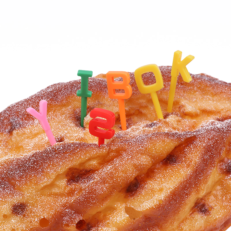 26Pcs Mini Cartoon Toothpick Fruit Forks 26 Letters For Bento Box Lunch ...