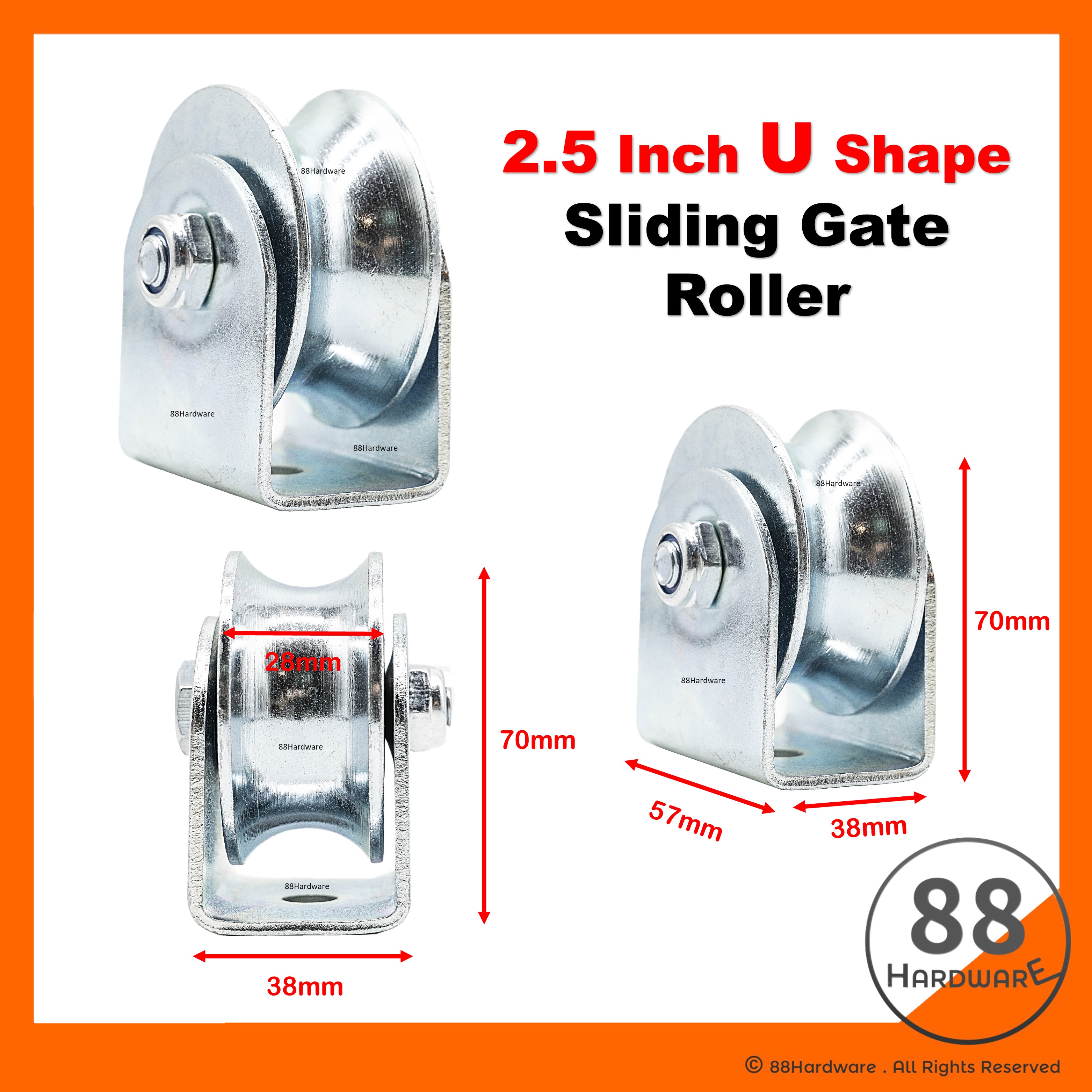2" & 2 1/2" gate roller auto gate roller roller gate wheel folding gate ...