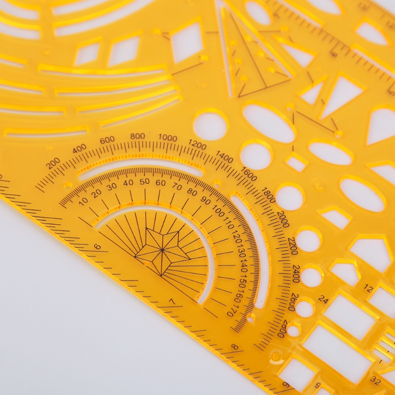 【ZOETN-HOT TOY Store】Architecture Building Geometric Template Ruler ...