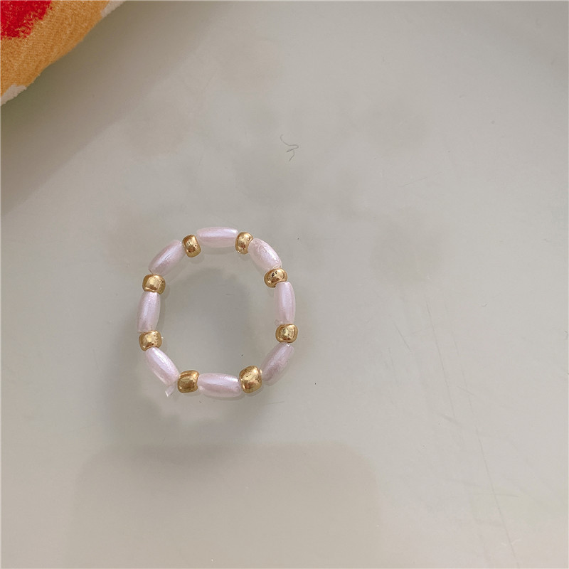 【Hottest Trends】Han Fan Pearl Fashion Stomp Rope Ring Simple Round ...