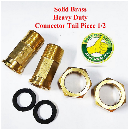 Solid Brass Connectors Tailpiece for Water Meter Tail Piece Gasket SET ...