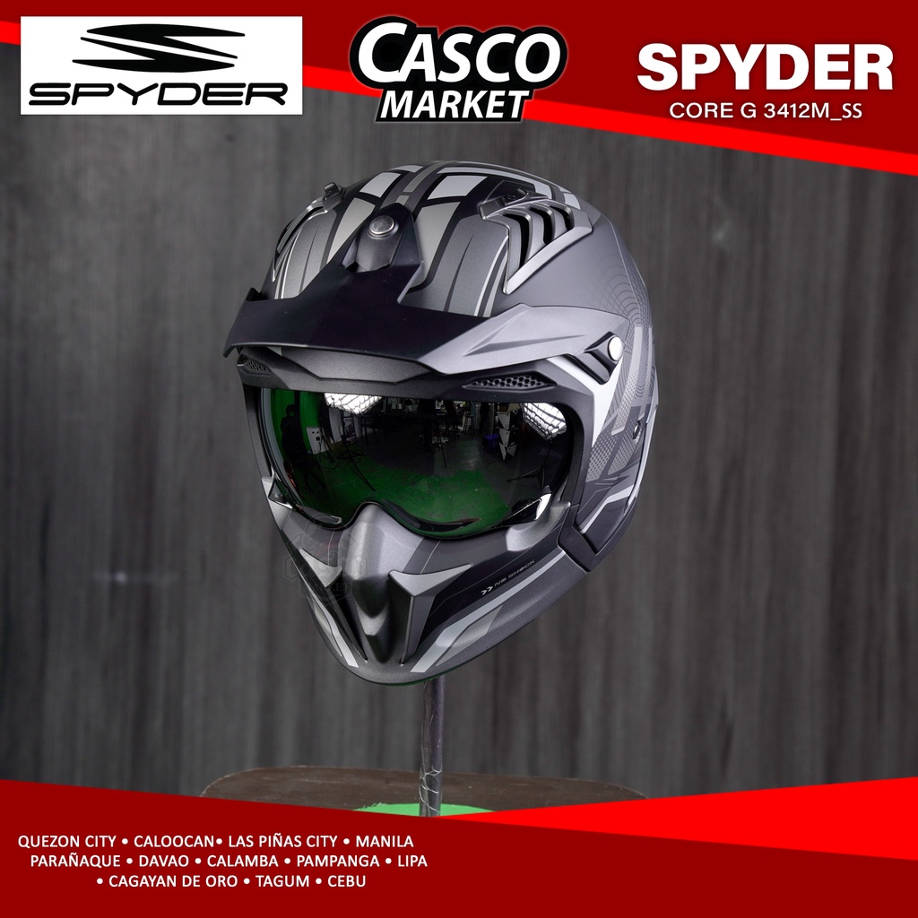 SPYDER CORE SERIES 2 HYBRID SINGLE VISOR MOTORCYCLE HELMET | Lazada PH