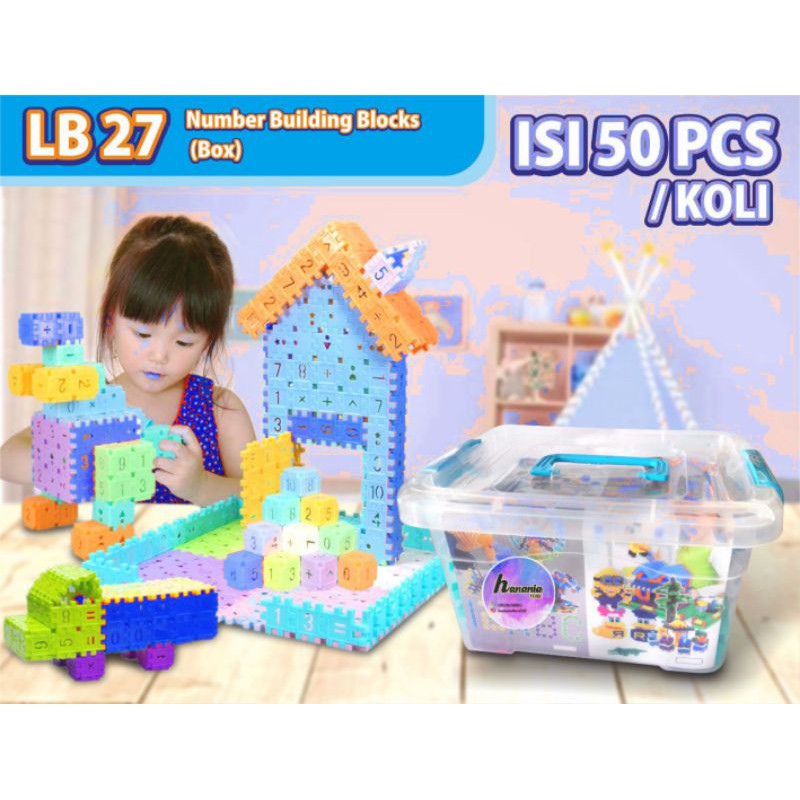MAINAN EDUKASI BLOCK PINTAR BRICKS LB.27 MAINAN BALOK SUSUN BONGKAR ...