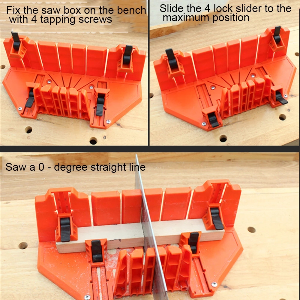 NEW 【Too much love!】Woodworking Clamping Mitre Box Diagonal Saw Cabinet ...
