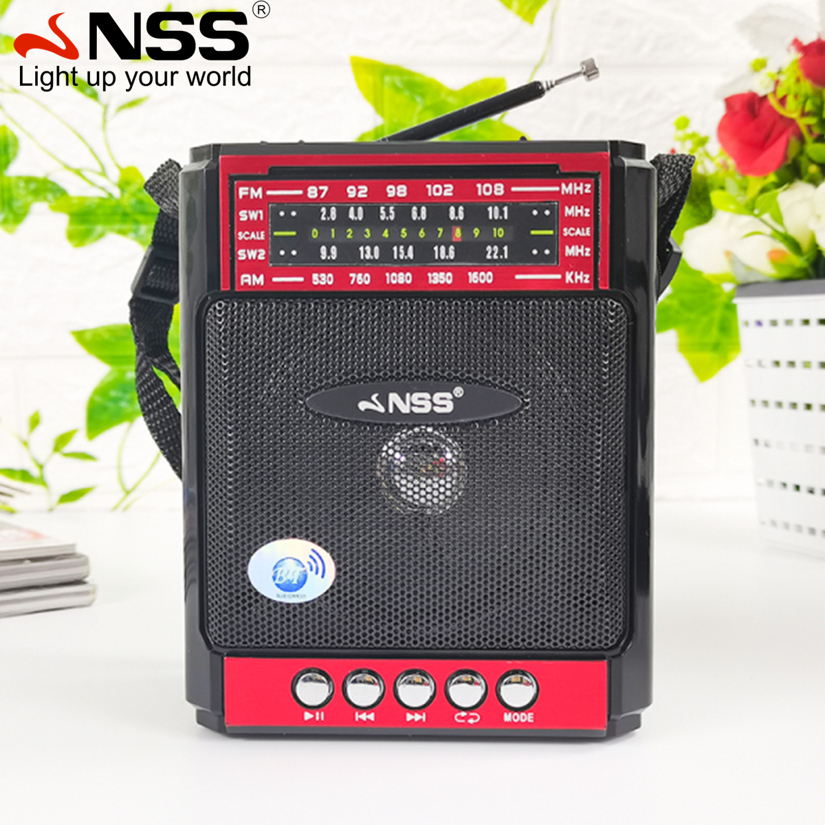 NSS - AM/FM/SW1/SW2 4 Band Radio with Bluetooth/USB/SD Music Player ...