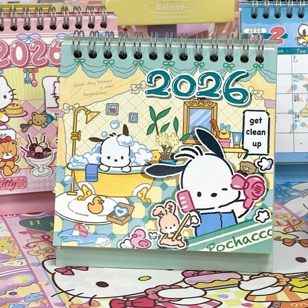 Retro Convenient Graffiti Comic Calendar Crayon Shin-chan HelloKitty ...