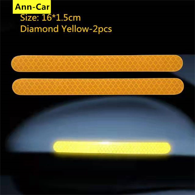 【Ann-Car】1 Pair Car Rearview Mirror Reflective Sticker Safety Warning ...