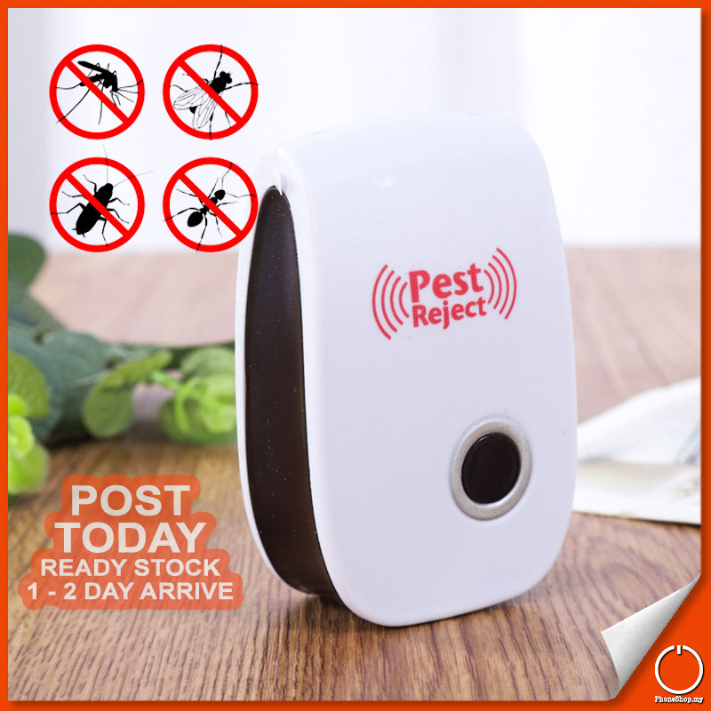 𝐍𝐎𝐈𝐒𝐄𝐋𝐄𝐒𝐒 Ultrasonic Pest Control Repeller Electric LED Indicator ...