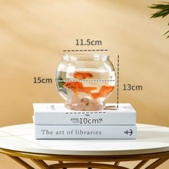 Fish Bowl Plastic Transparent Aquarium Small Fish Tank Home Office ...