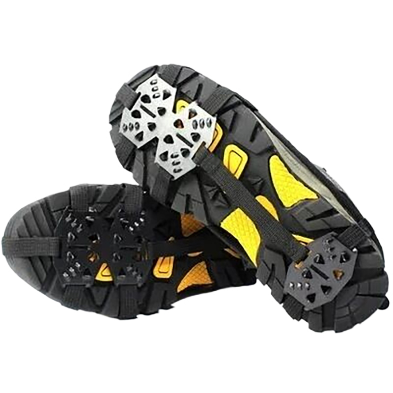 1 Pair M L Crampons Shoes Cover 24 Teeth Anti-Slip Ice Grips Gripper ...