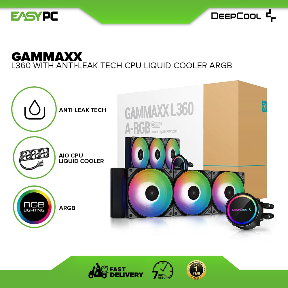 EasyPC | Deepcool Gammaxx L360 with Anti-Leak Tech CPU Liquid Cooler ...